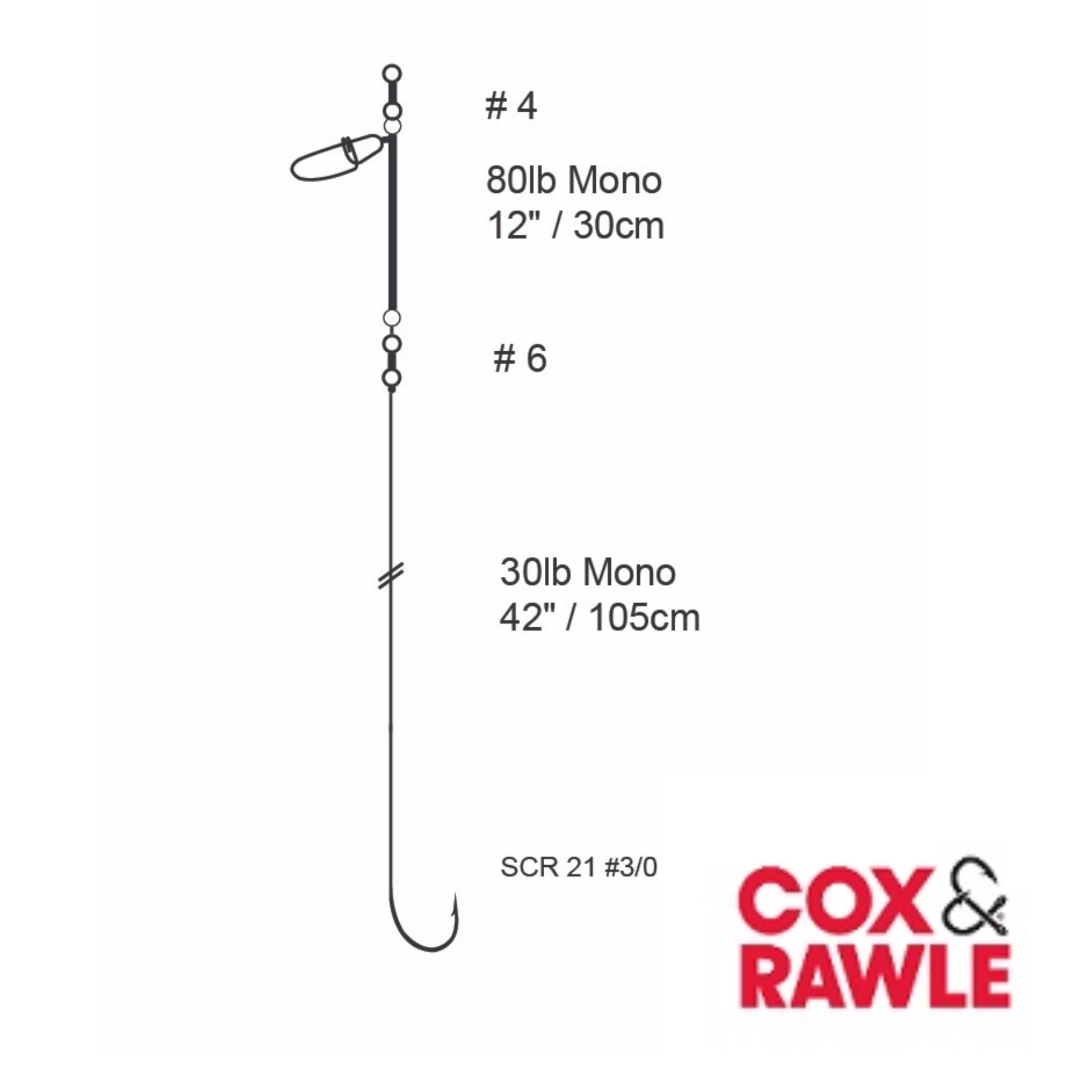 Cox & Rawle Ready Made Fixed Ledger Boom Boat Rig
